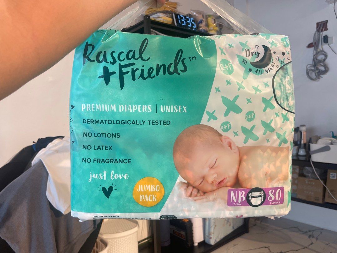 RASCAL AND FRIENDS DIAPER NB, Babies & Kids, Bathing & Changing ...