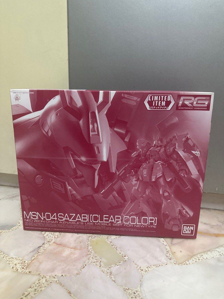 RG Sazabi Clear Color (Gundam), Hobbies & Toys, Toys & Games on Carousell