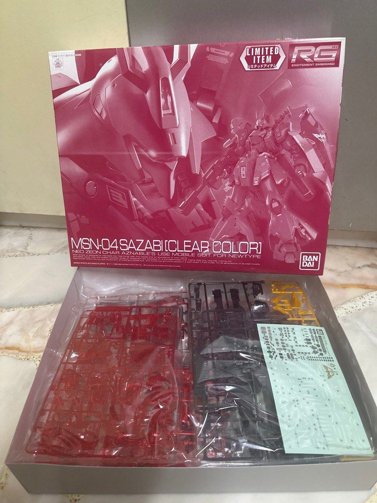 RG Sazabi Clear Color (Gundam), Hobbies & Toys, Toys & Games on Carousell