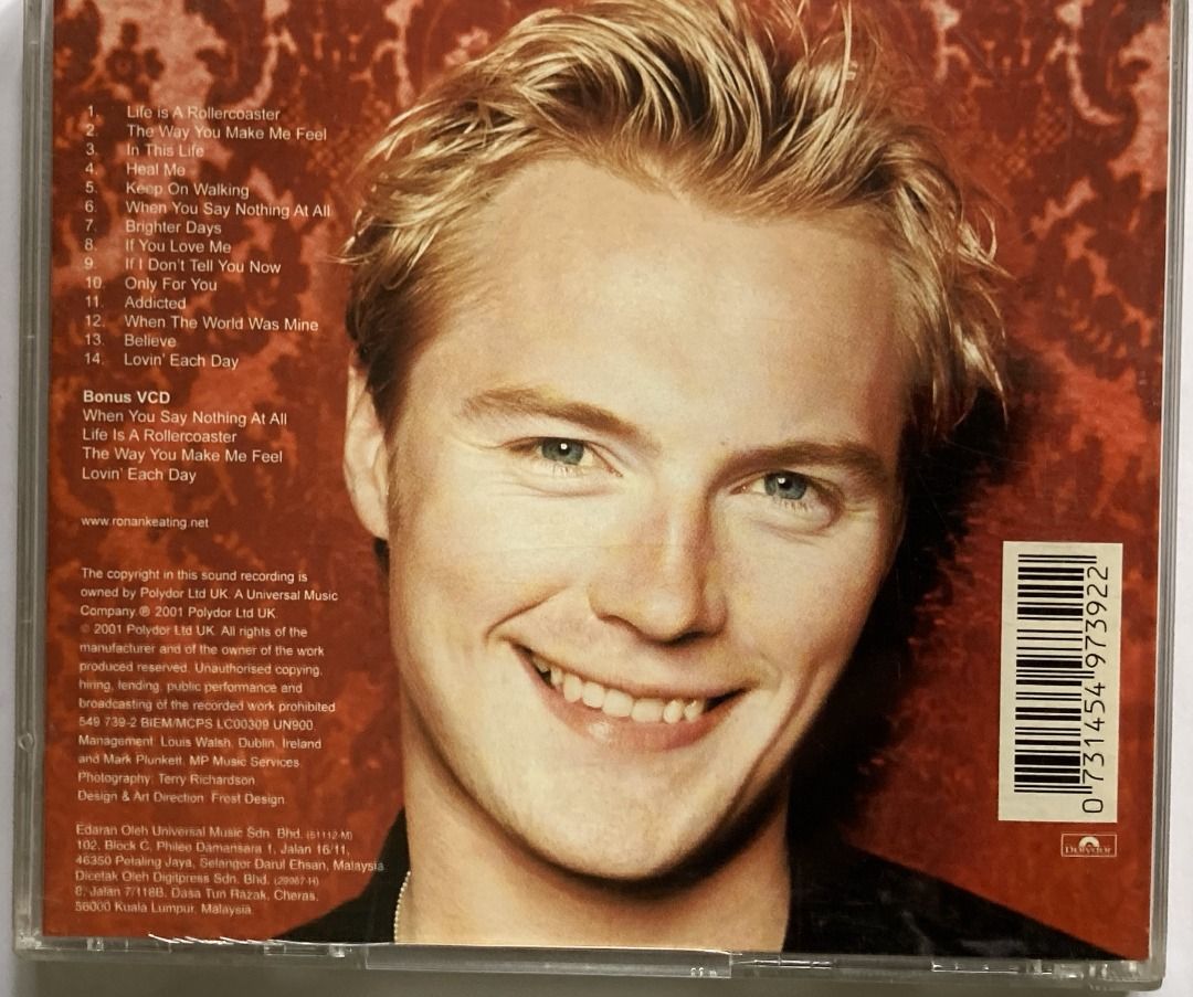 Ronan Keating, Hobbies & Toys, Music & Media, CDs & DVDs on Carousell