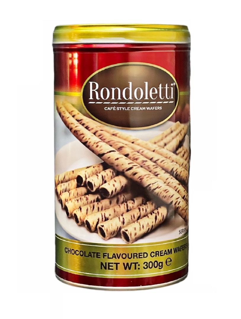 Rondoletti Cafe Style Cream Wafers Chocolate Flavor 350g, Food & Drinks ...