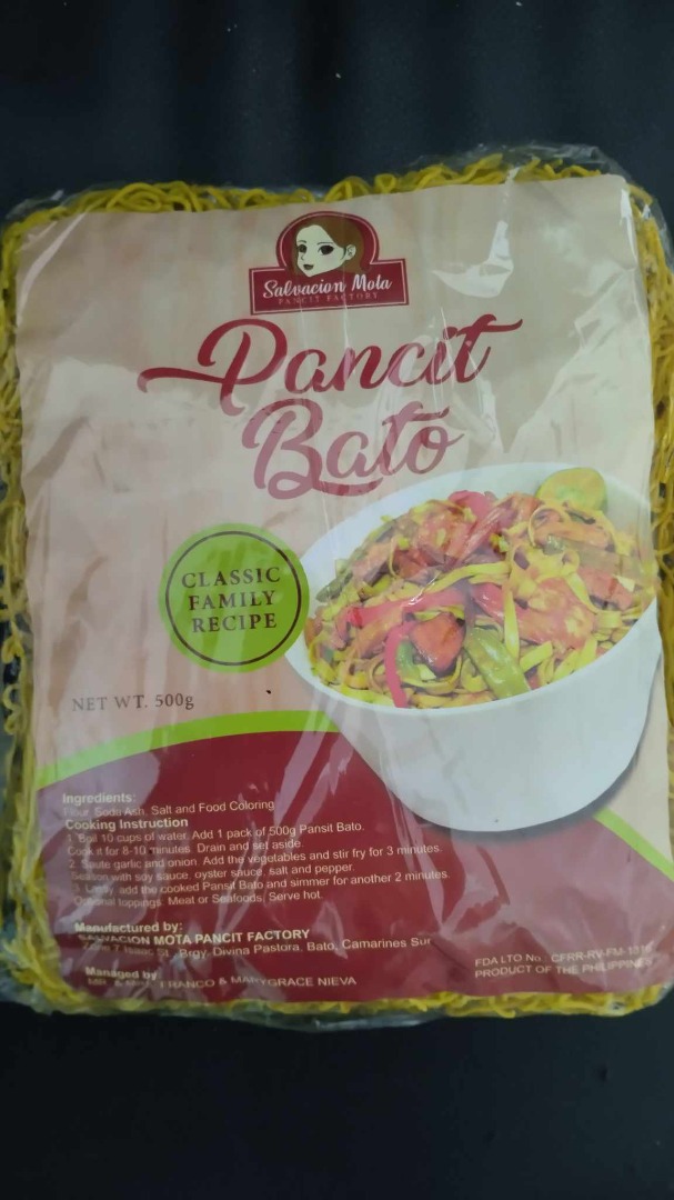 Salvacion Mota (Pancit Bato Bicol), Food & Drinks, Rice & Noodles on ...