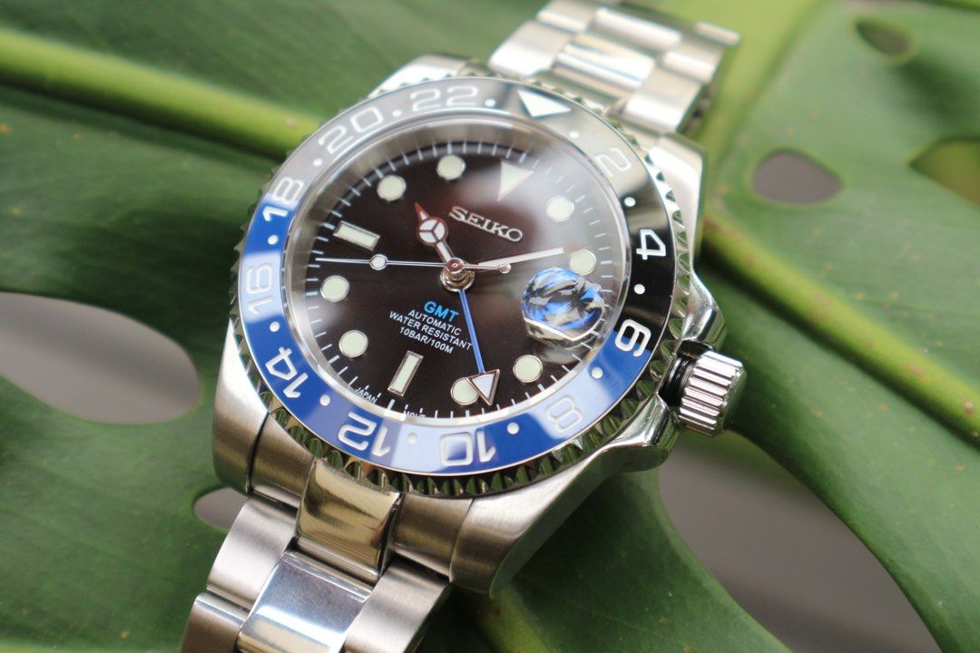 Seiko Mod Batman GMT, Men's Fashion, Watches & Accessories, Watches on ...