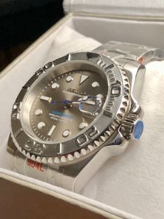 Seiko Mod 41mm Yachtmaster Sunburst Slate Dial Mod Seiko