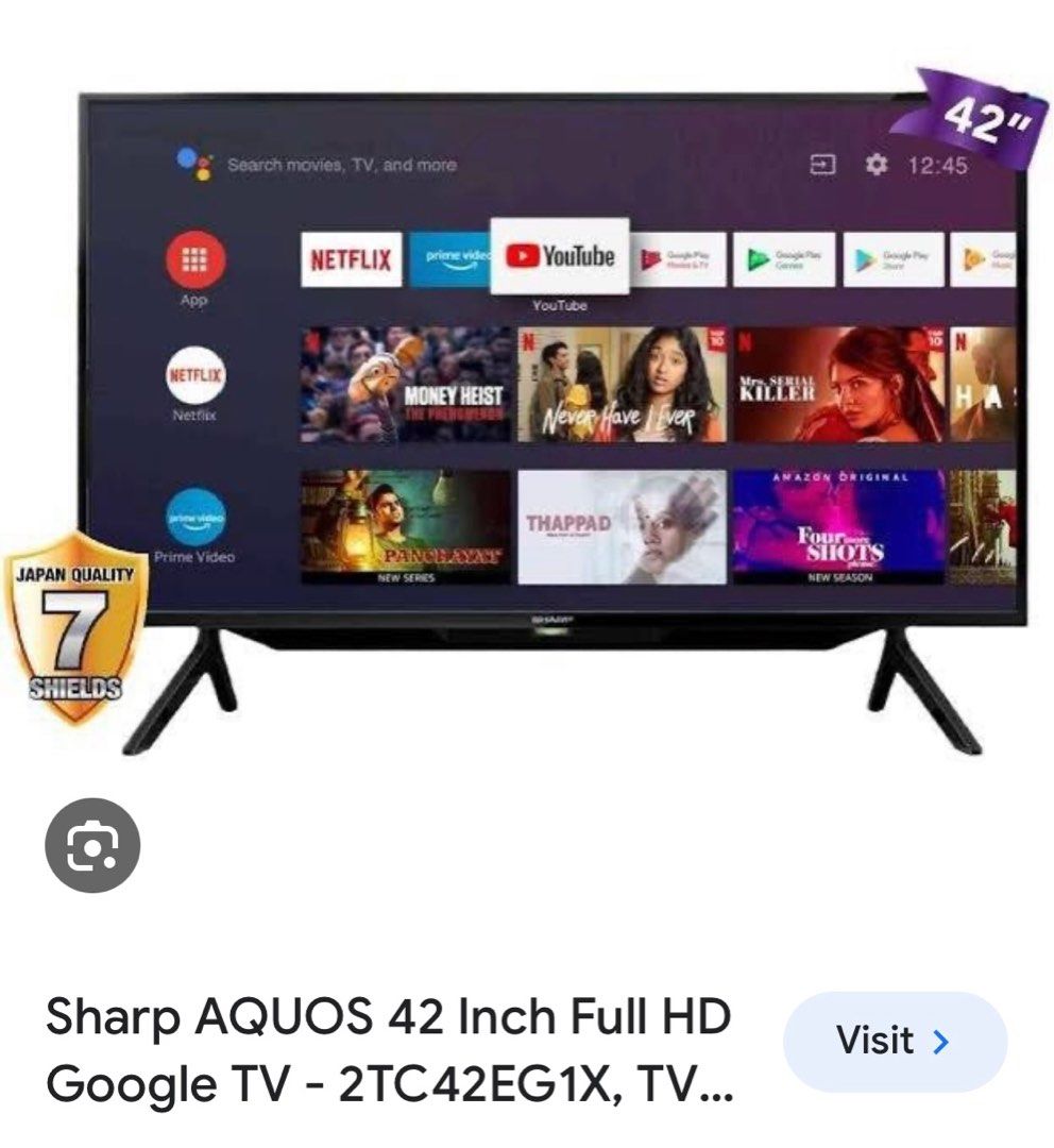 Sharp 42 inch full hd led google tv, TV & Home Appliances, TV ...