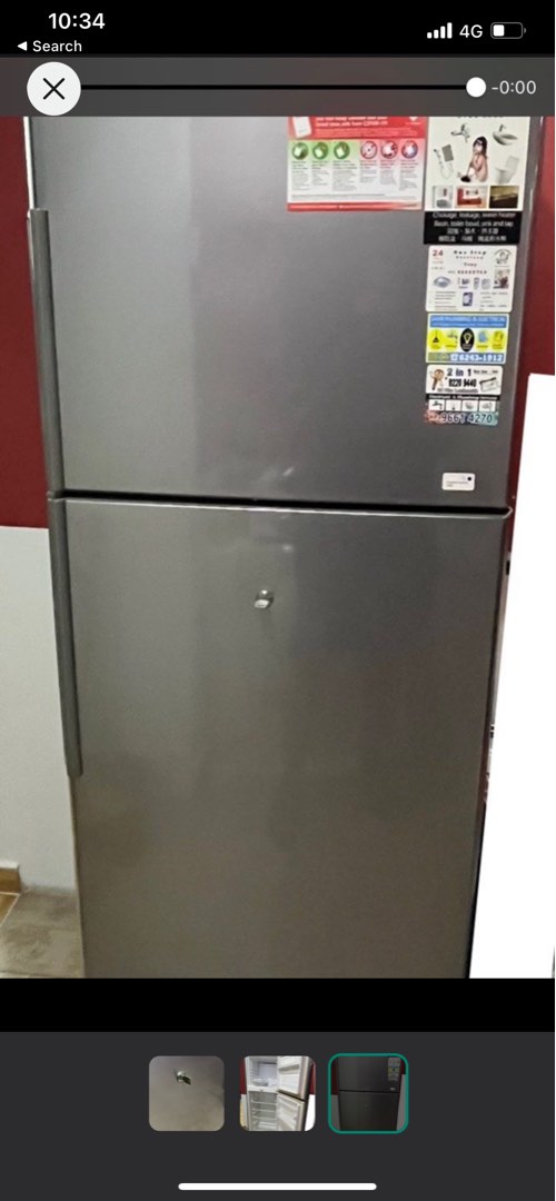 Sharp Fridge with lock, TV & Home Appliances, Other Home Appliances on ...