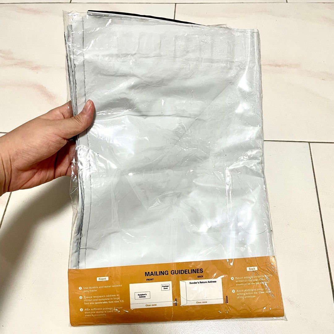 Singpost L size Polymailer 450mm x 600mm, Hobbies & Toys, Stationery ...