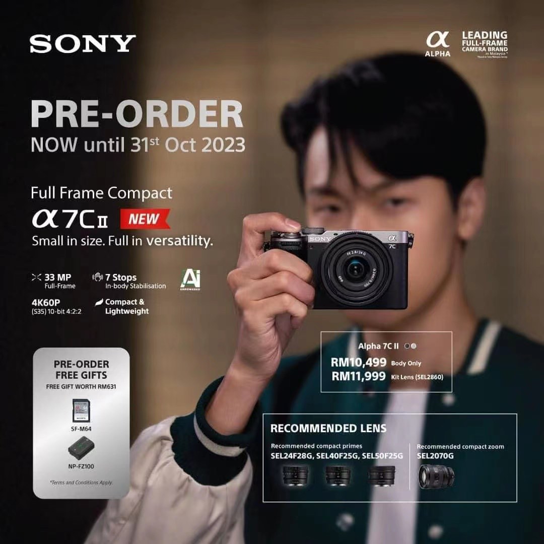 Sony A7CII Per-Oder / Sony A7C2 (Per Oder), Photography, Cameras on Carousell