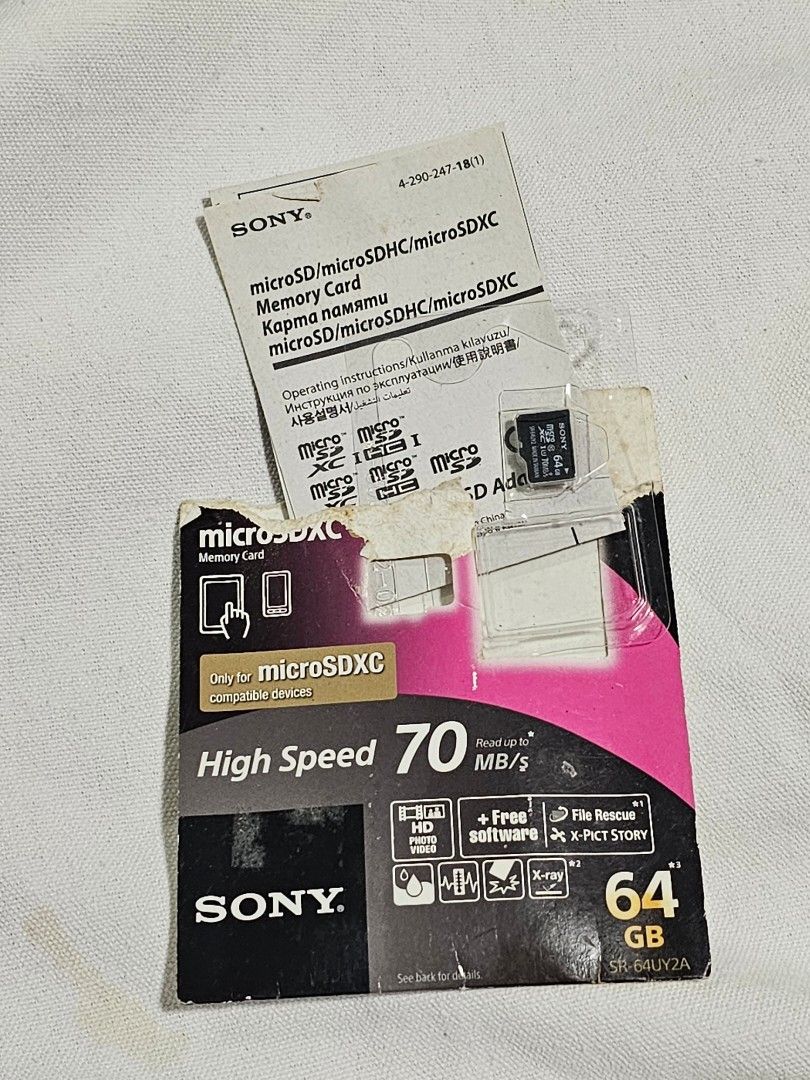 SONY MicroSD 64GB, Mobile Phones & Gadgets, Mobile & Gadget Accessories, Memory & SD Cards on ...