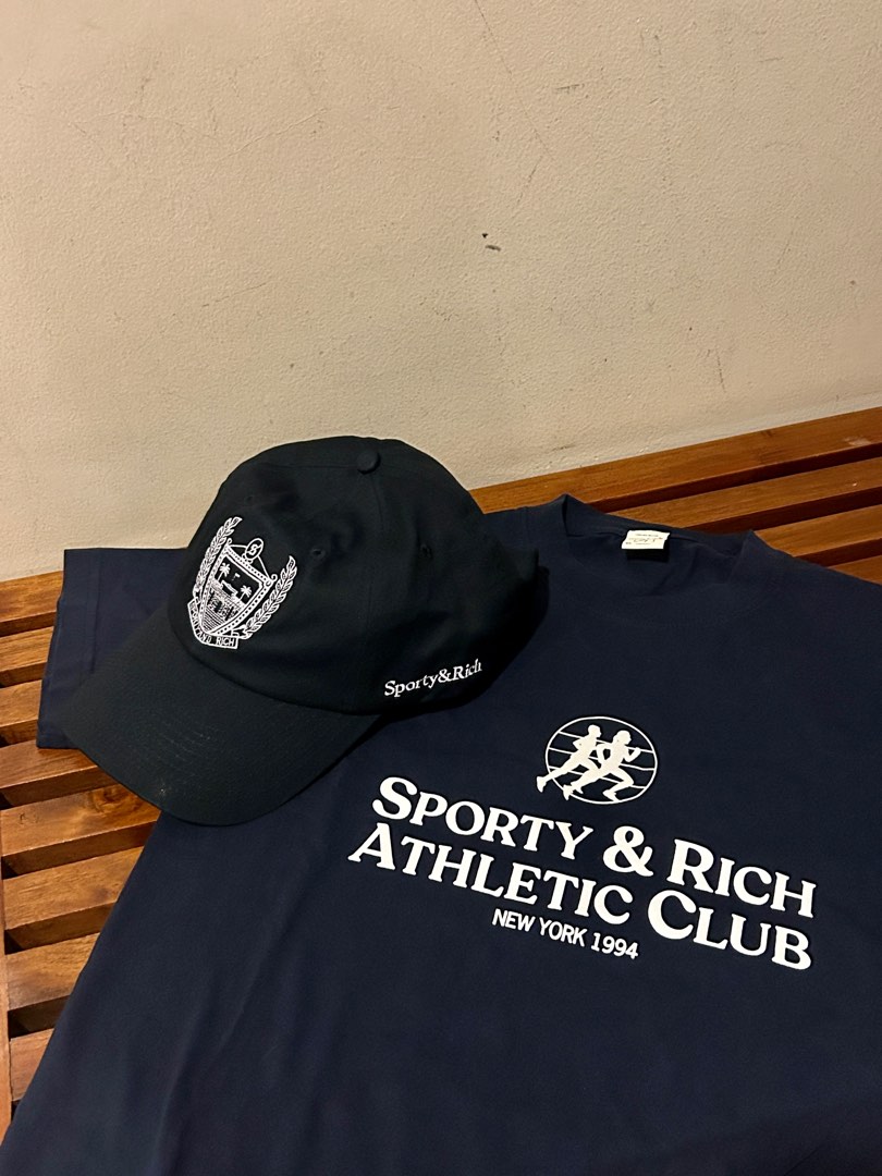 Sporty & Rich Cap and Tee, Women's Fashion, Tops, Shirts on Carousell