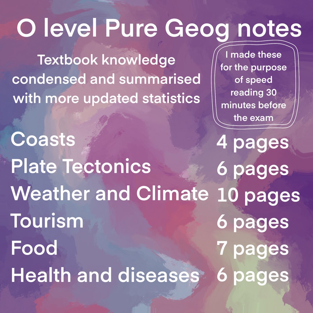 Super simple o level pure geography notes, Hobbies & Toys, Books ...