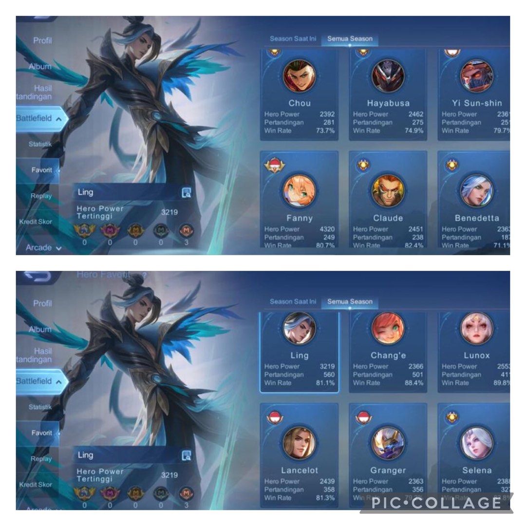 SUPER STACKED HIGH RANKED WR CORE MOBILE LEGENDS ACCOUNT WITH MANY ...