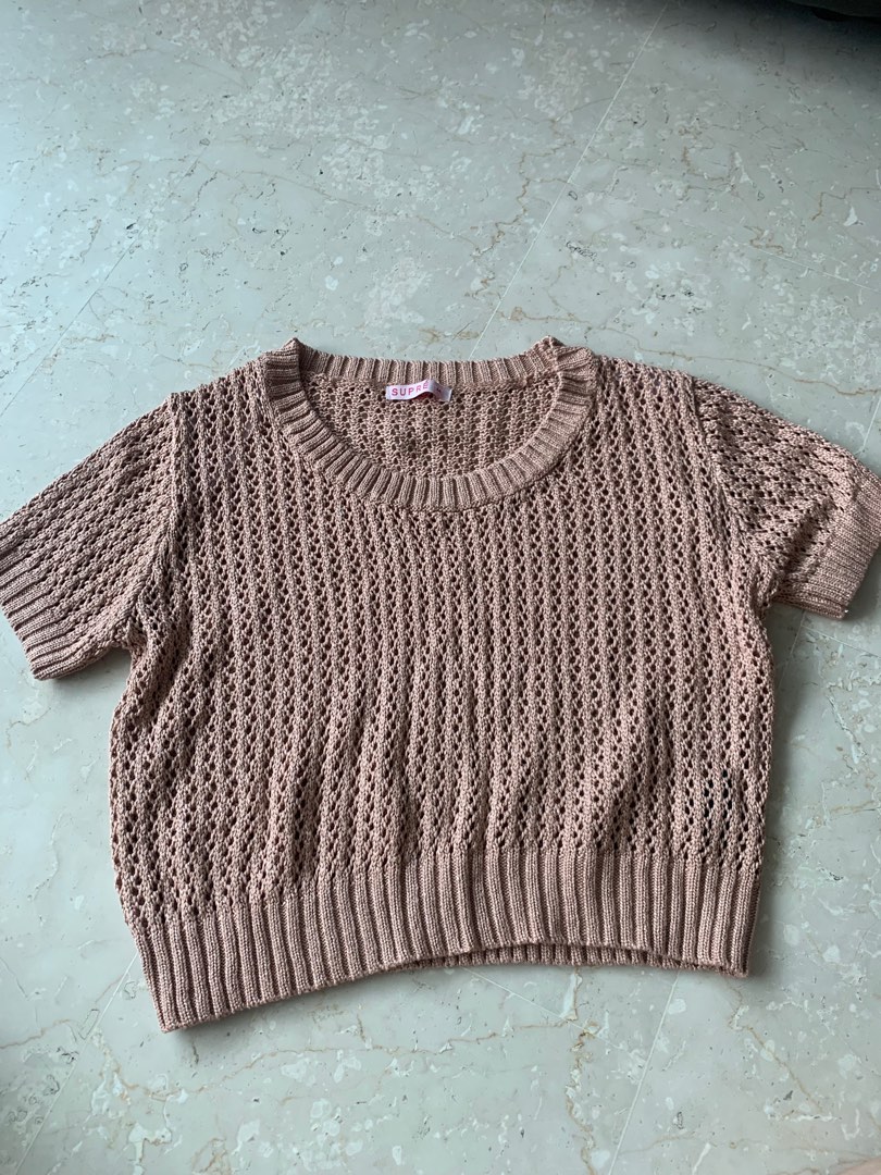 Supre Knitted ribbed Top throwover, Women's Fashion, Tops, Blouses on ...