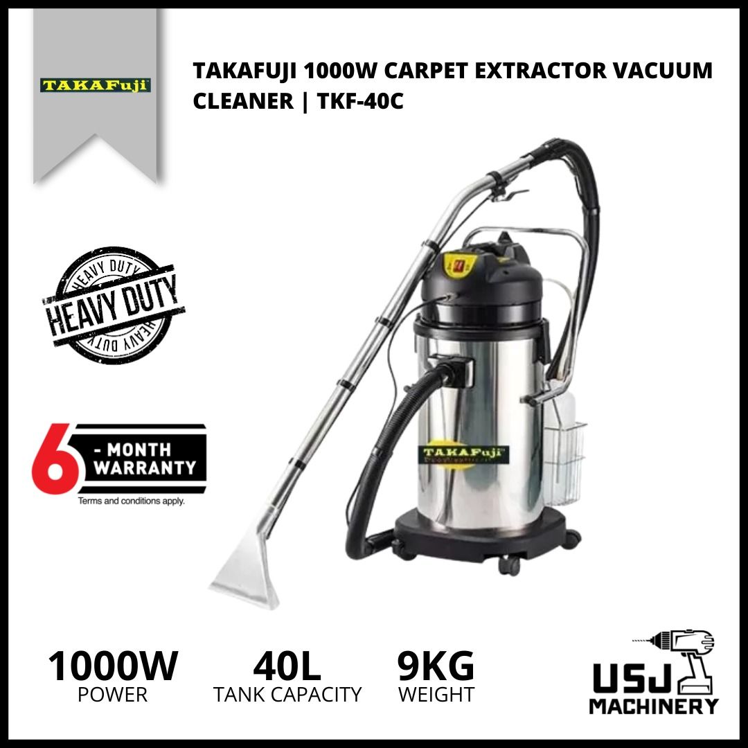 TAKAFUJI 1000W Carpet Extractor Vacuum Cleaner TKF-40C | 6 Months Warranty, Furniture & Home ...