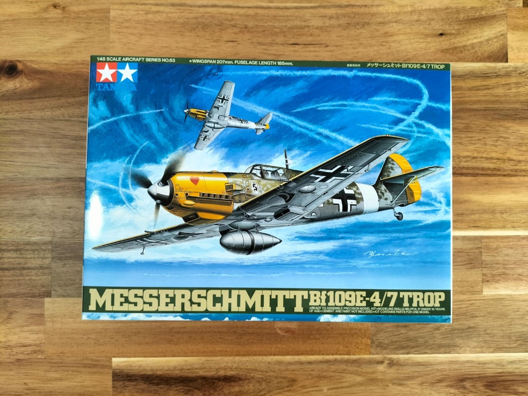 Tamiya 61063 1/48 Messerschimtt Bf109E-4/7 Trop, Hobbies & Toys, Toys ...