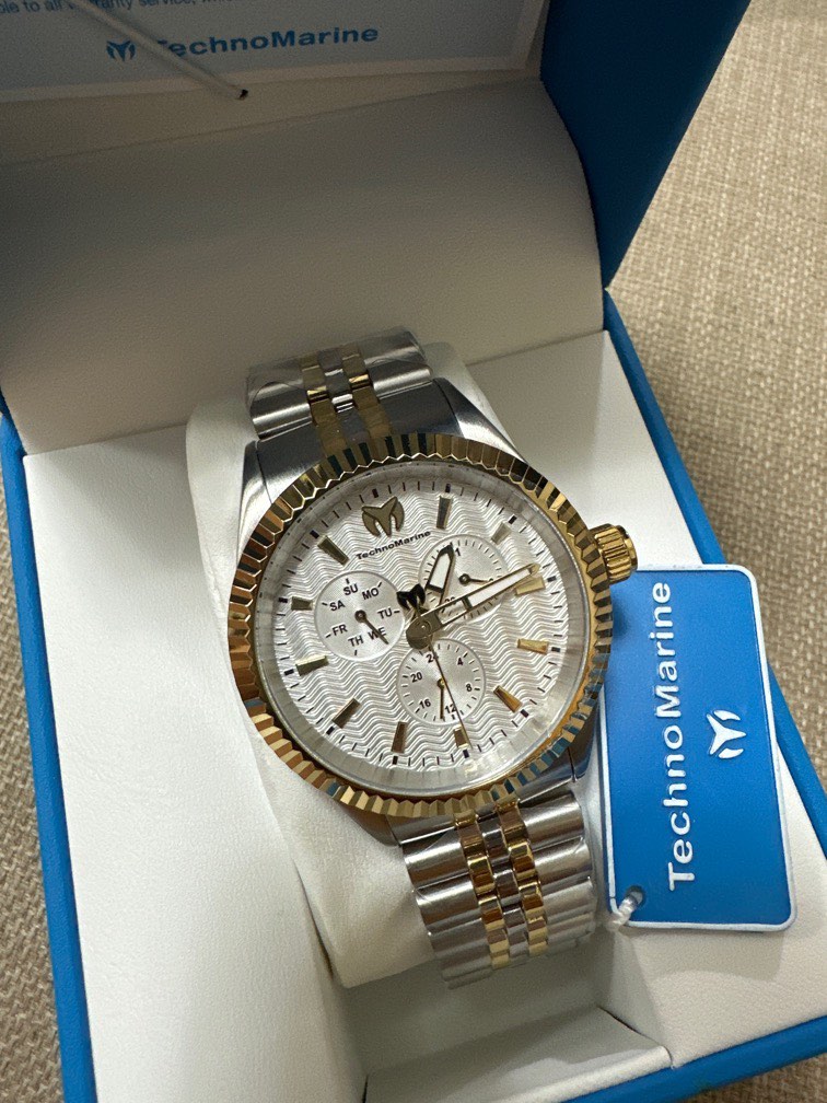 Techno Marine Two-Tone Watch, Women's Fashion, Watches & Accessories ...