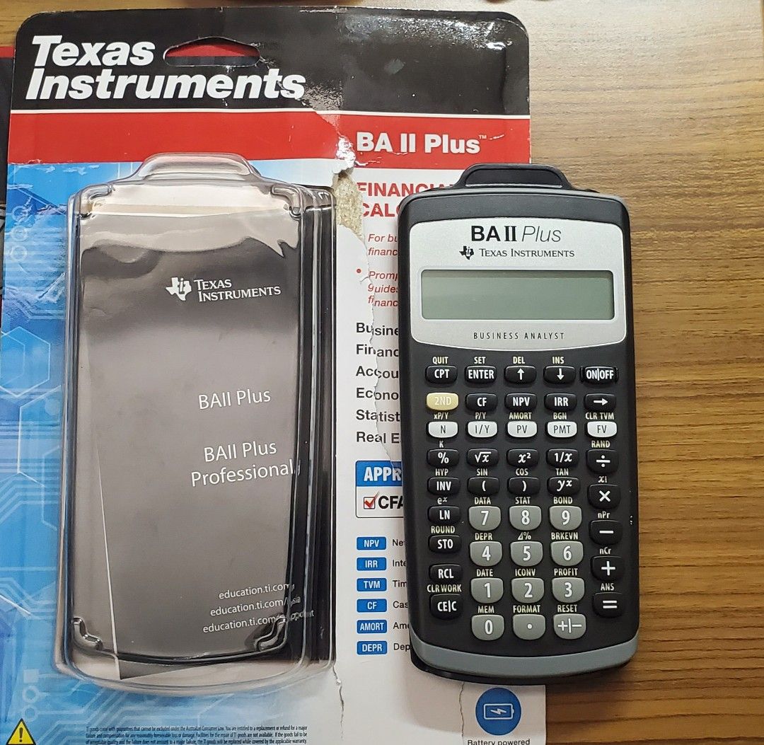 Texas Instruments BA II Plus - Financial Calculator, Hobbies & Toys, Stationery & Craft ...