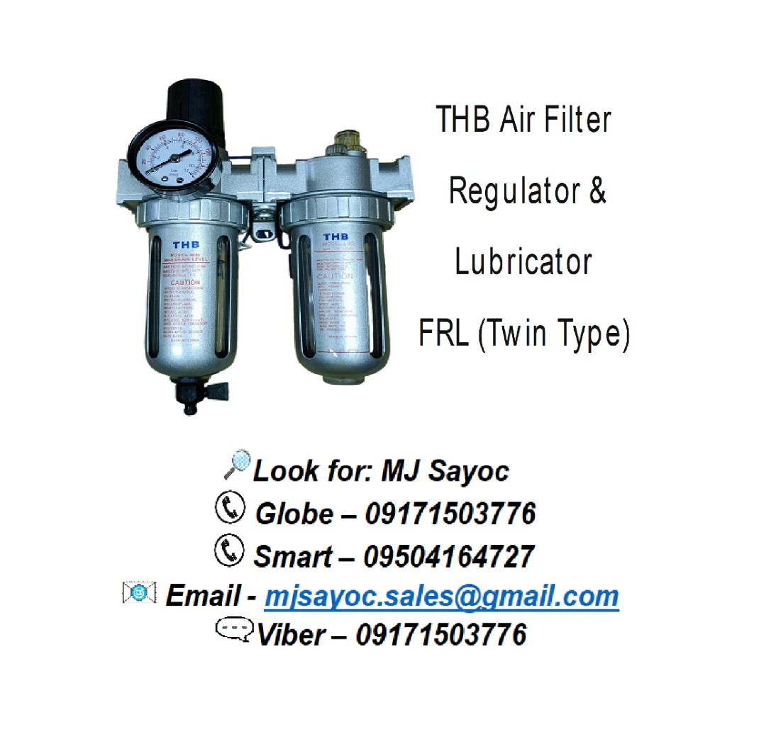 THB Air Filter Regulator & Lubricator FRL (Twin Type), Commercial & Industrial, Construction ...