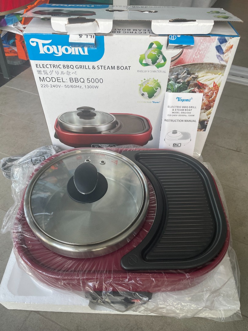 Toyomi Electric BBQ Grill and Steam Boat BBQ 5000, Furniture & Home Living, Kitchenware ...