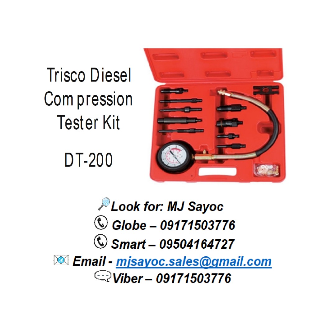 Trisco Diesel Compression Tester Kit DT-200, Commercial & Industrial ...
