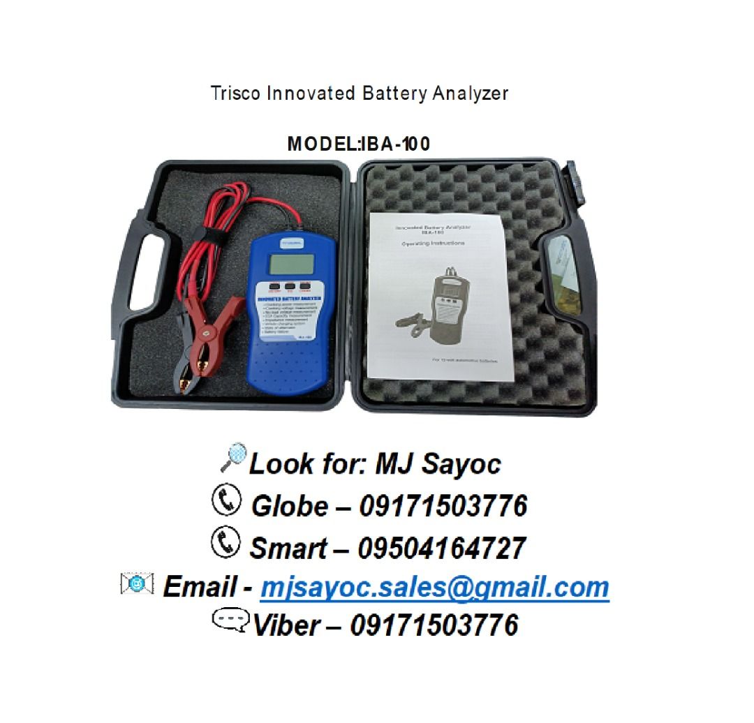 Trisco Innovated Battery Analyzer MODEL:IBA-100, Commercial ...