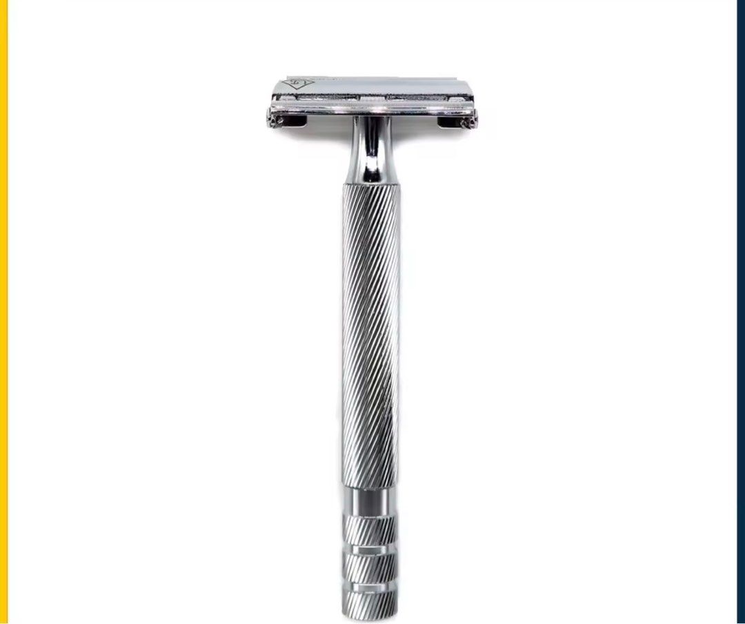 Ubersuave Eco-Razor Chrome Silver Butterfly Open Double Edge Razor ...