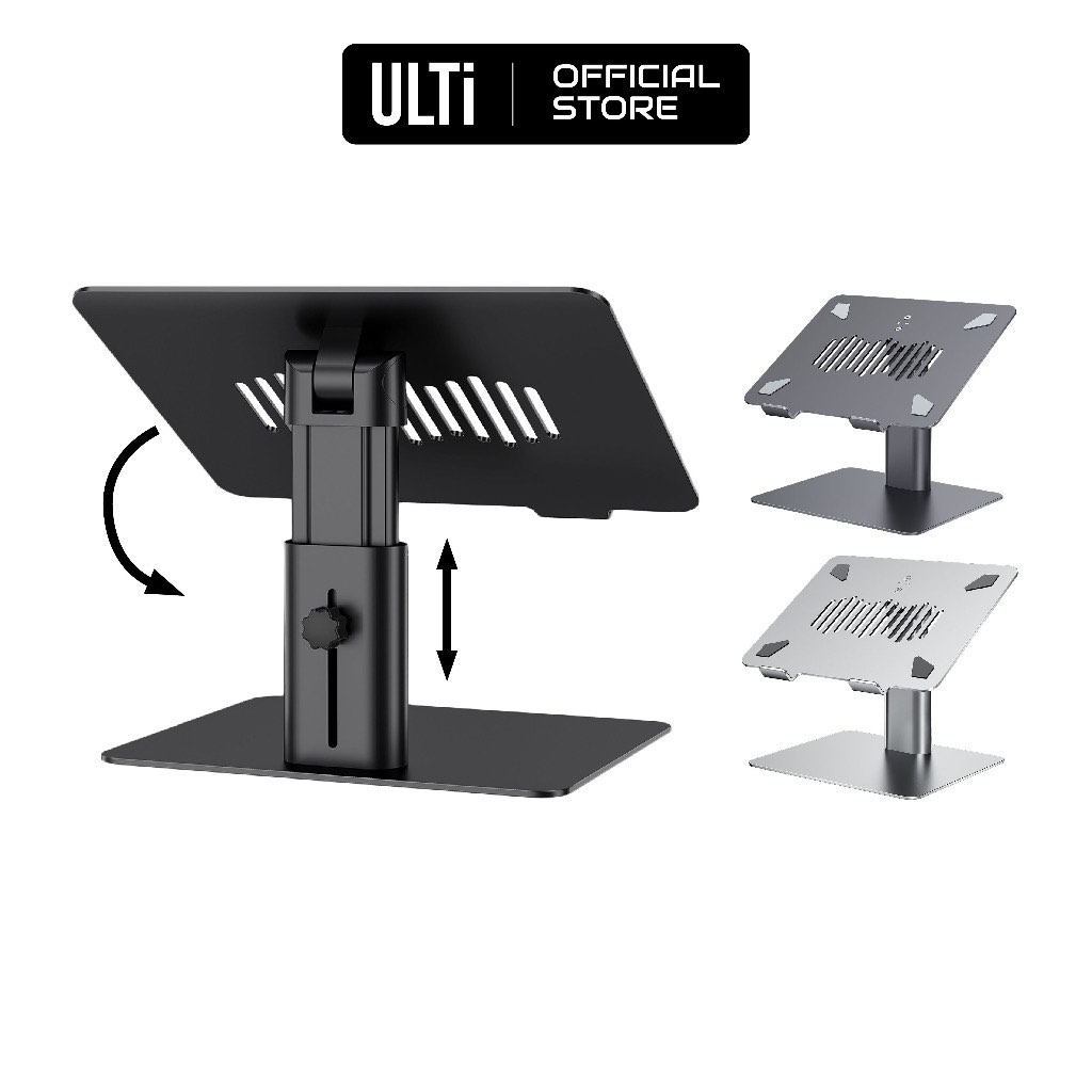 ULTi Vader Heavy Duty Laptop Stand, Ergonomic Height & Tilt Adjustable ...