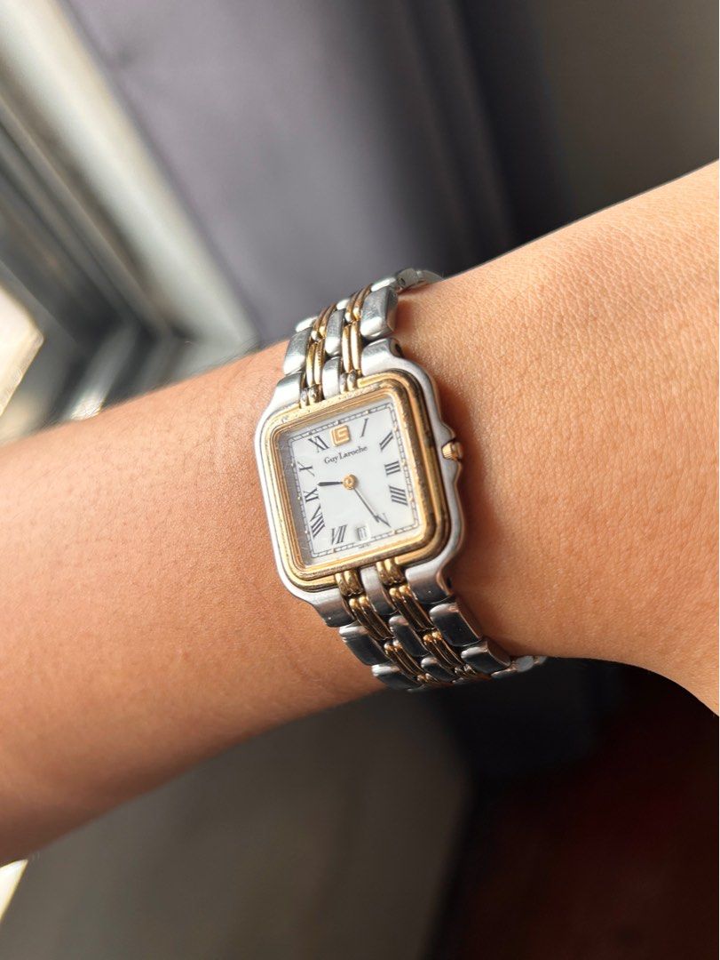 Vintage Guy Laroche Tank Cartier Santos Homage Men Women Unisex Watch ...