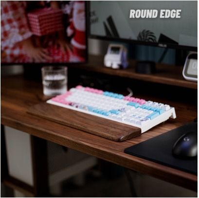 Walnut Wood Keyboard Wrist Rest / Palm Rest - For 60%/65%/75%/96%/TKL ...