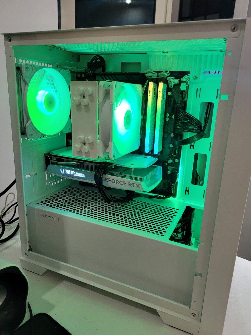 White Theme: Ryzen 7 5700X + RTX 4060 / RTX 4060 Ti Custom Gaming ...