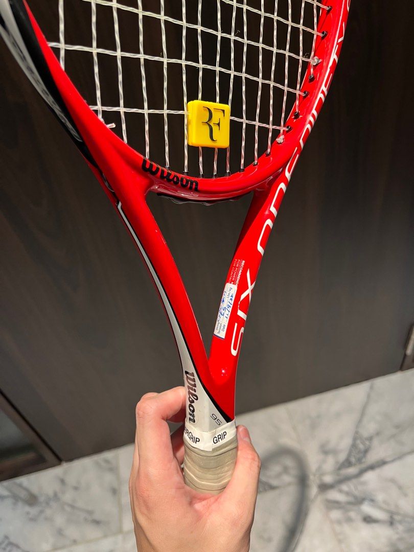 Wilson SIX ONE 95 Tennis Racket L2 4 1/4 (six one ninety five), Sports ...