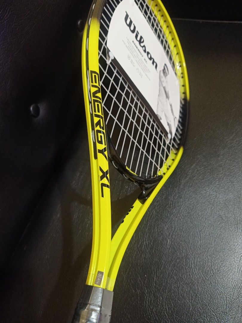 Wilson Tennis Racket Yellow, Sports Equipment, Sports & Games, Racket ...