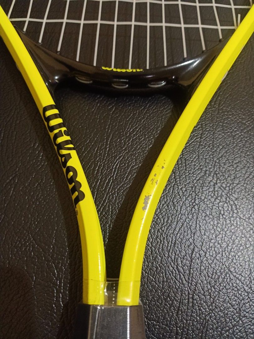 Wilson Tennis Racket Yellow, Sports Equipment, Sports & Games, Racket ...