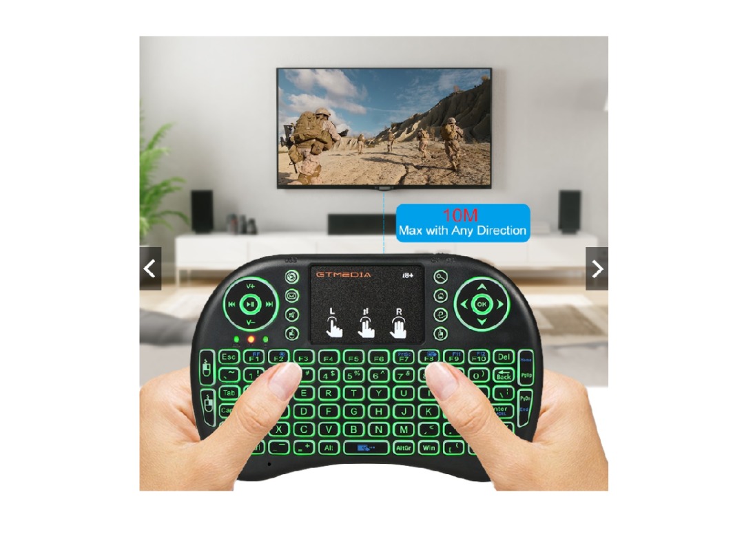 Wireless Keyboard Air Mouse 2.4GHz Russian Letters Remote Control ...