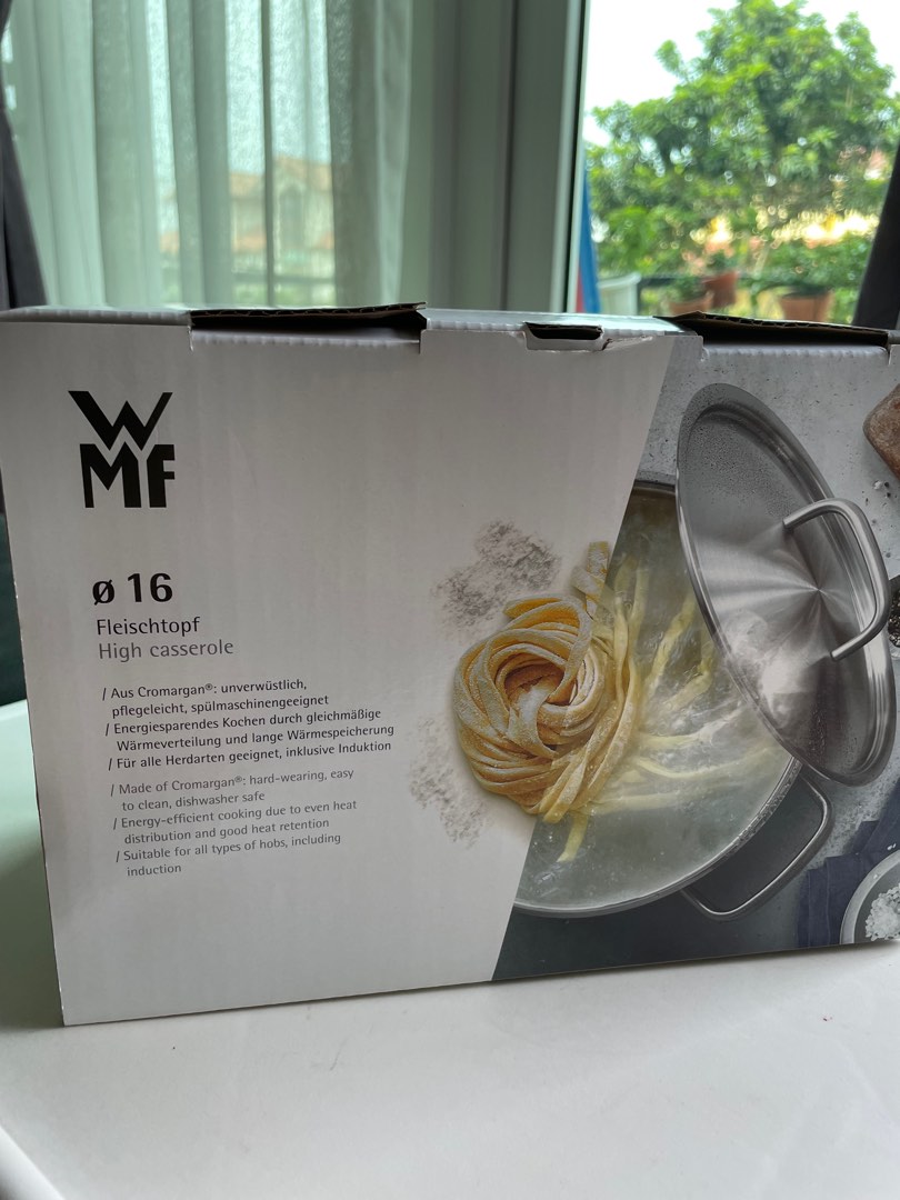 WMF high Casserole stainless steel 16cm, Furniture & Home Living, Kitchenware & Tableware ...