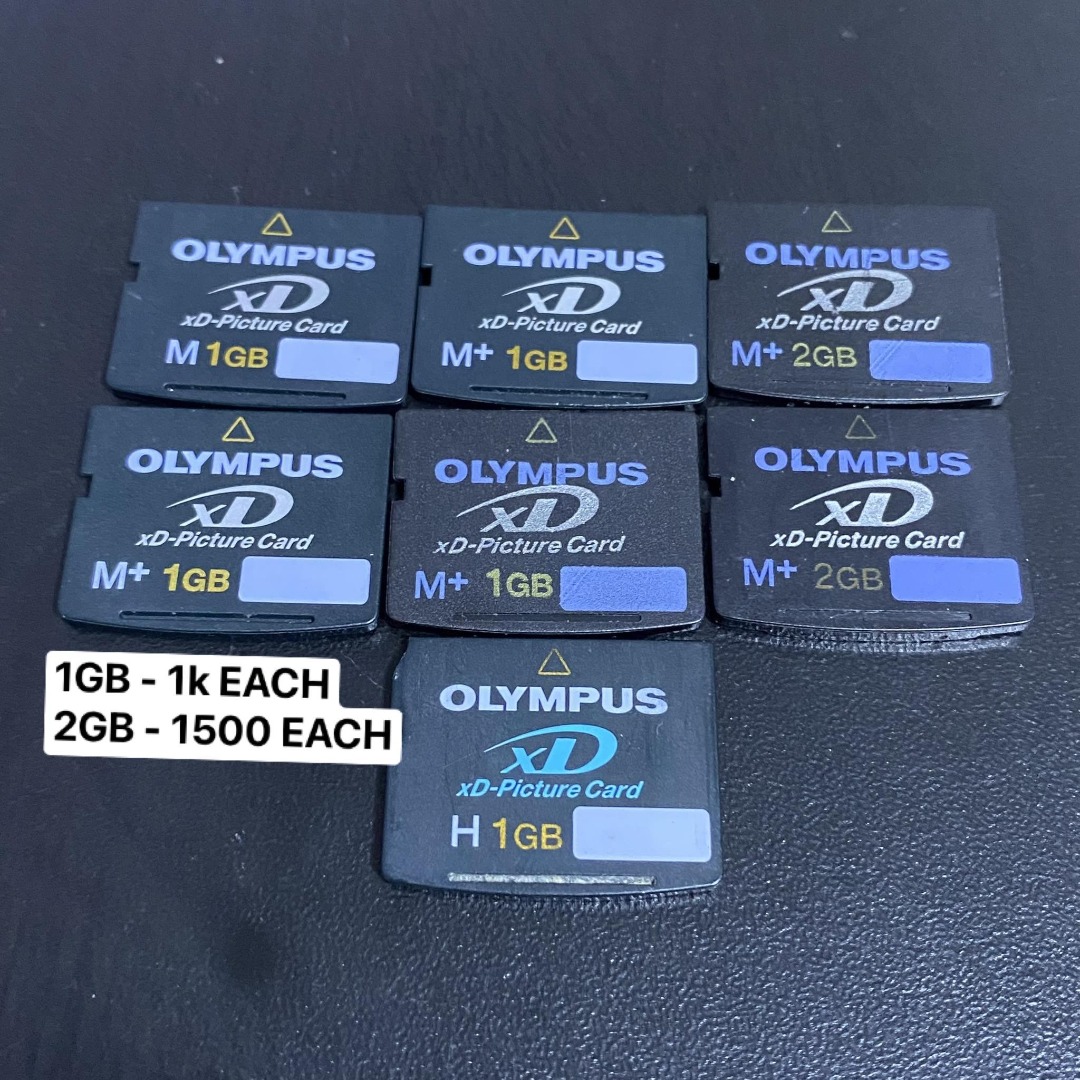 XD CARD 1GB AND 2GB XDCARD, Photography, Cameras on Carousell