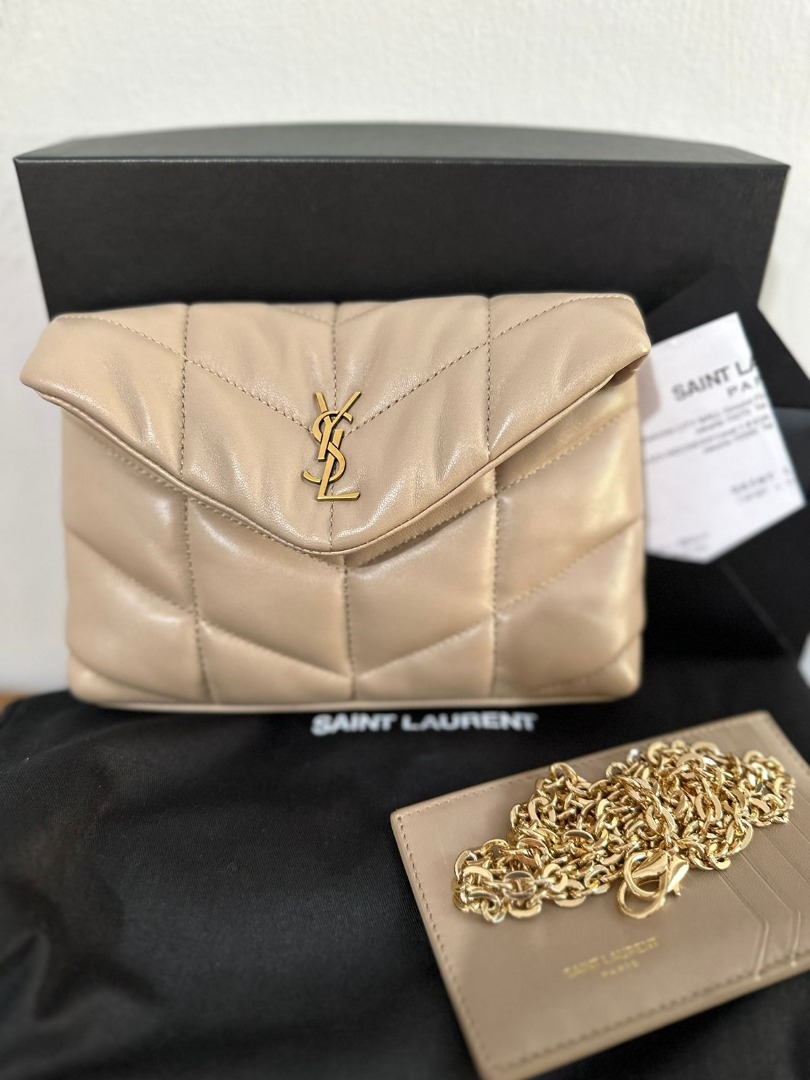 YSL LouLou Puffer Pouch complete set with receipt 2021. Free chain (vg ...
