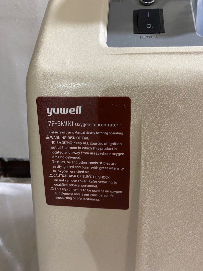 Yuwell 7F-5Mini Oxygen Concentrator 5L, Health & Nutrition, Medical ...