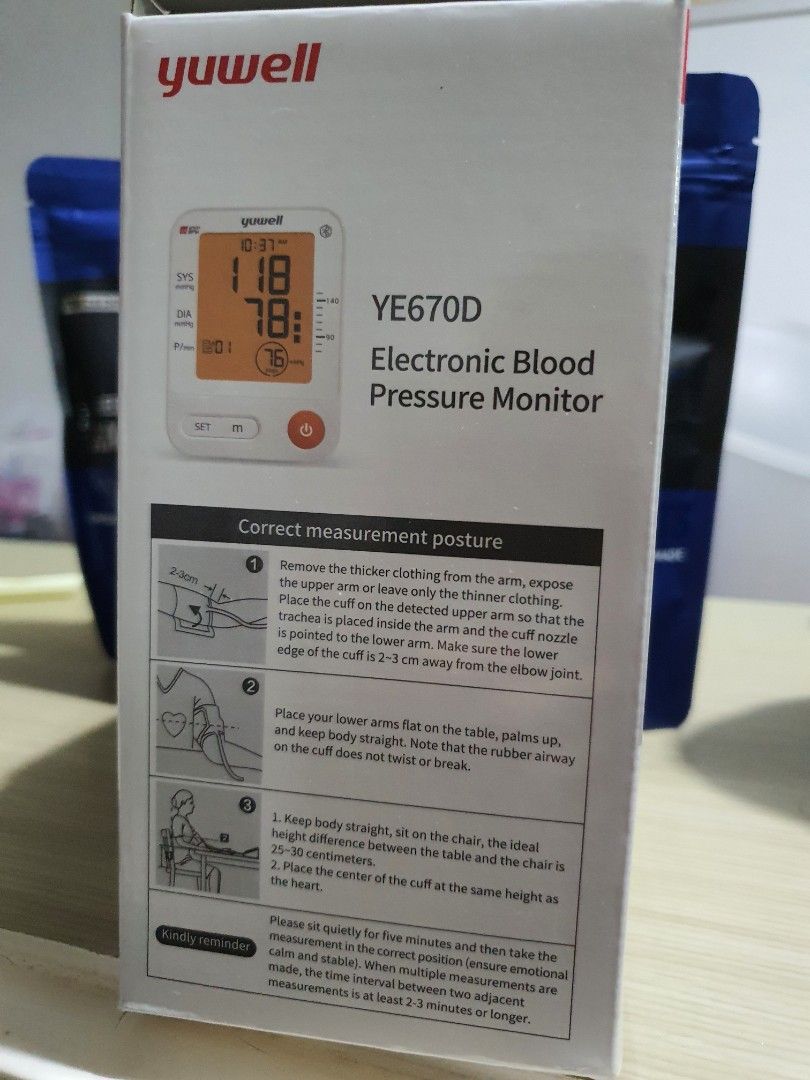 Yuwell Blood Pressure Monitor, Health & Nutrition, Health Monitors ...