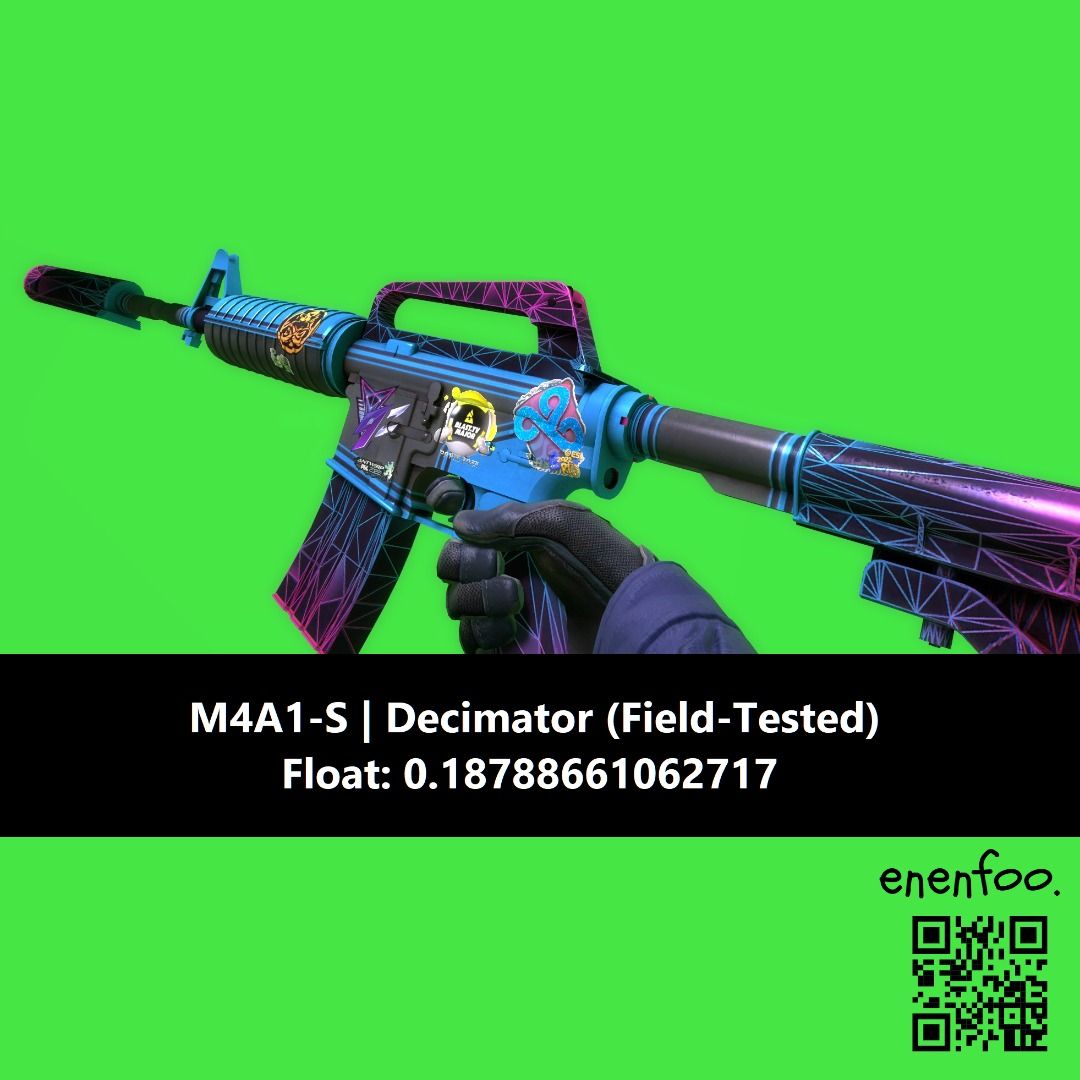 (0.18-0.21FV) M4A1-S DECIMATOR FT FIELD TESTED M4 M4A1S CSGO SKINS ...