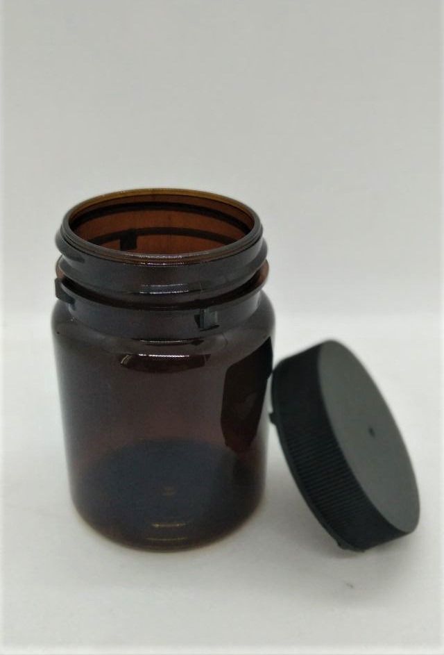 100 grams Amber Plastic Jar, Furniture & Home Living, Kitchenware ...