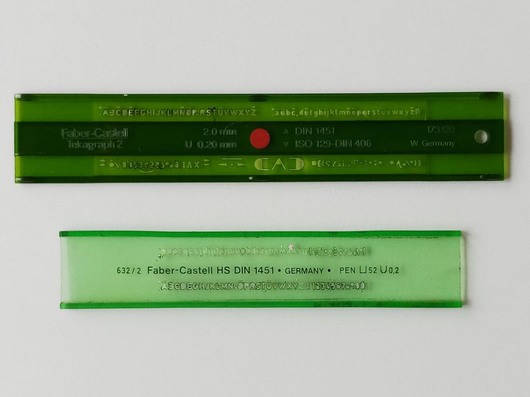 14 Nos. LETTERING STENCILS (STAEDTLER, ROTRING, FABER CASTELL & HOPE ...