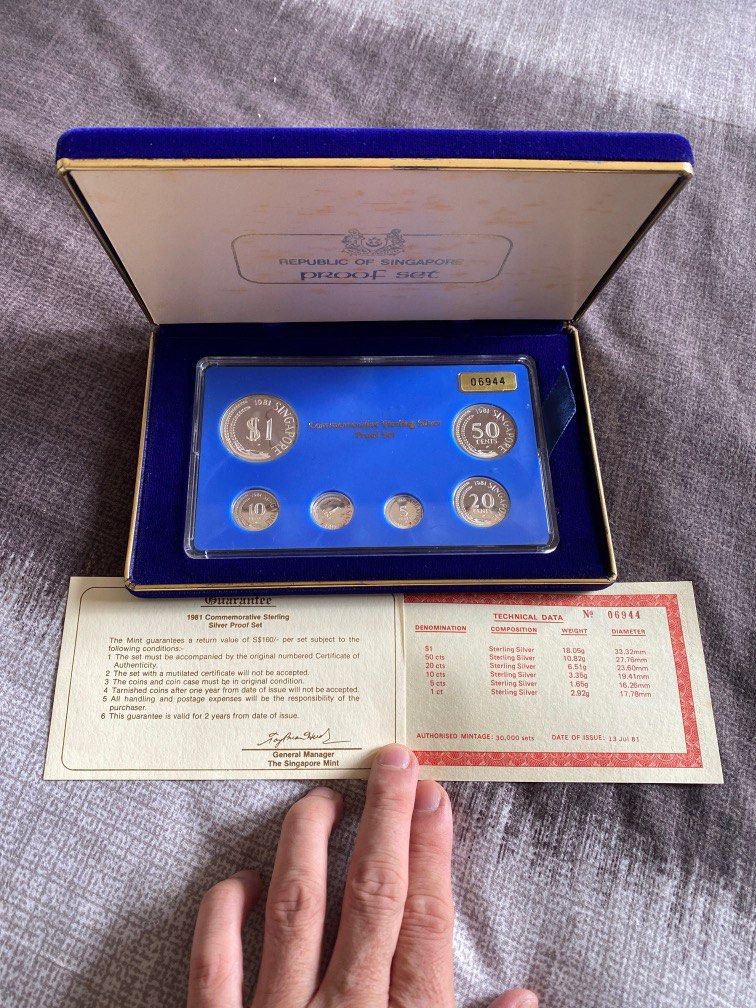 1981 silver proof coin set with certificate, Hobbies & Toys ...