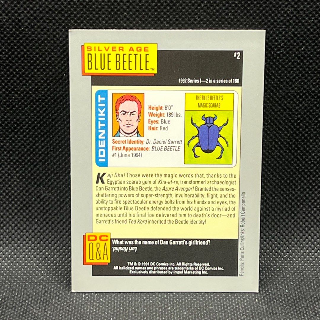 1992 Blue Beetle DC Cosmic Cards SINGLE Movie Non-Sport Trading Card by ...