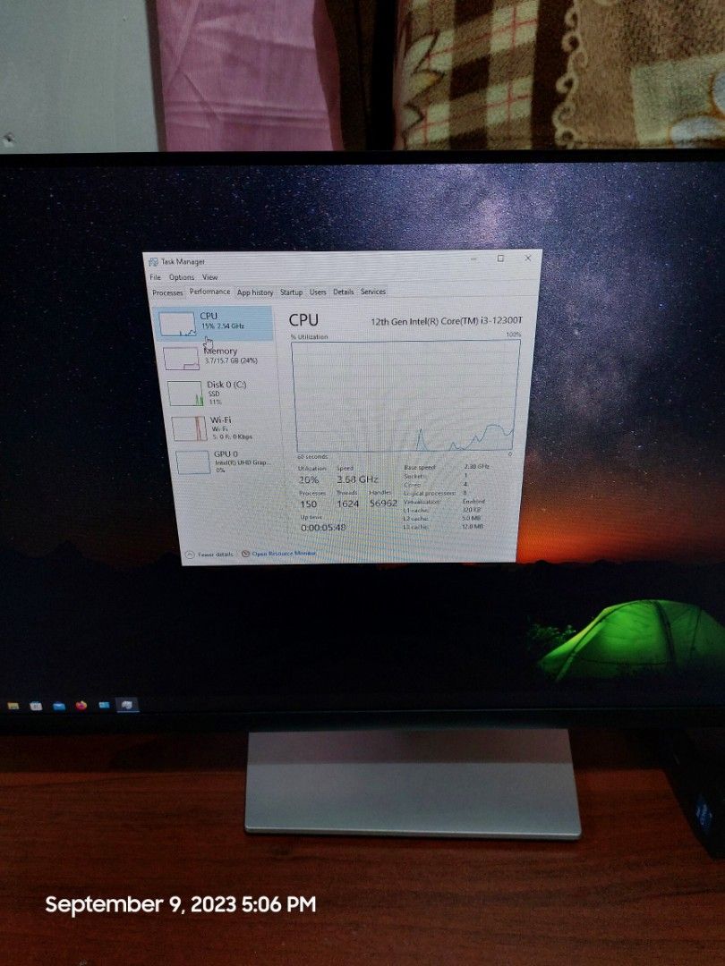 2023 Dell Optiplex 3000 24" Monitor P2422H 12th gen 16gb ram computer ...