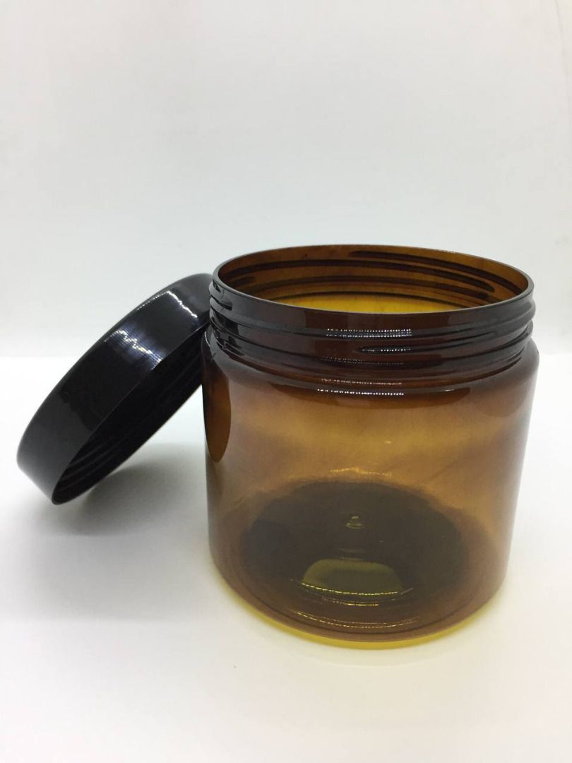 500ml Amber Plastic Jar, Furniture & Home Living, Kitchenware ...