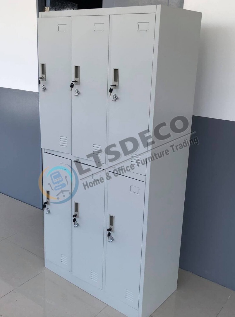 6 DOOR STEEL LOCKER OFFICE PARTITION / OFFICE FURNITURE, Furniture ...