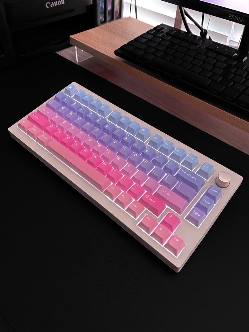 75% Custom Mechanical Keyboard (Flower keycaps), Computers & Tech, Parts & Accessories, Computer ...
