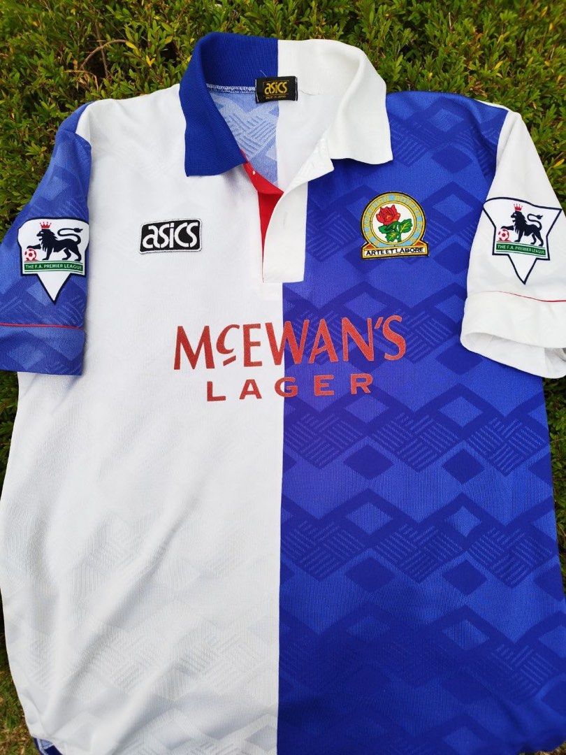 #9 Alan Shearer Blackburn Rovers 1994-95 Home soccer/football jersey ...