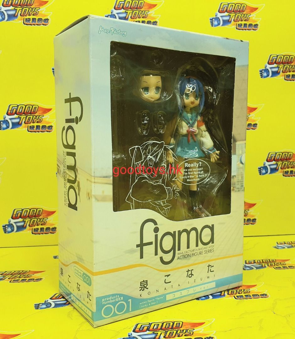 中古已開封 MAX FACTORY FIGMA 001 KONATA IZUMI 幸運星 泉此方 COSPLAY VER, 興趣及遊戲, 玩具 & 遊戲類 - Carousell